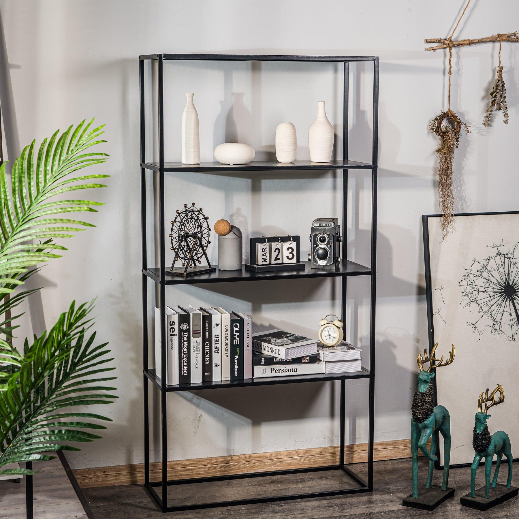 ARNE 4-Tier Black Metal Etagere – Nordlys USA